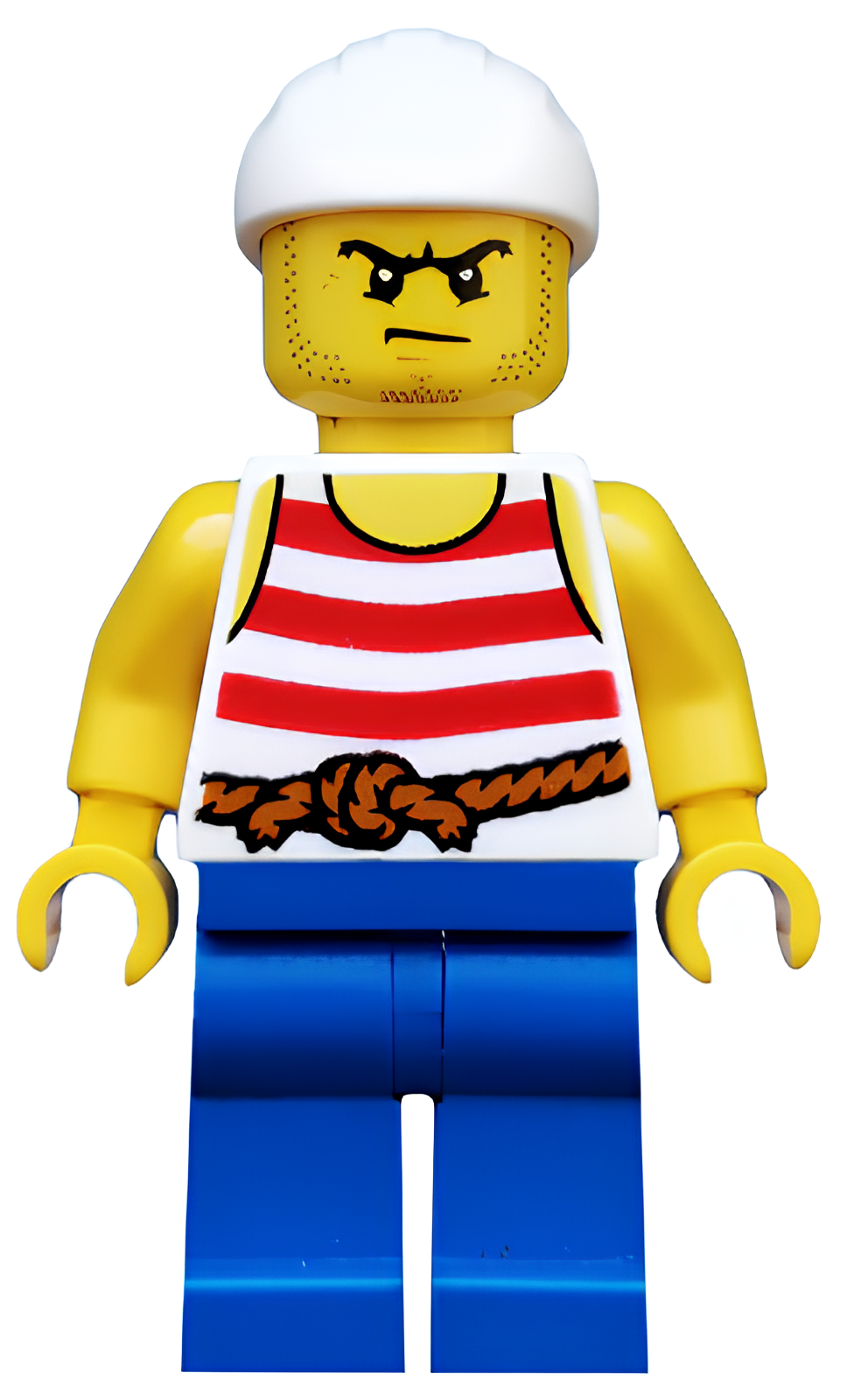 Минифигурка Lego Pirate 9 - Red and White Stripes, Blue Legs, Scowl ...