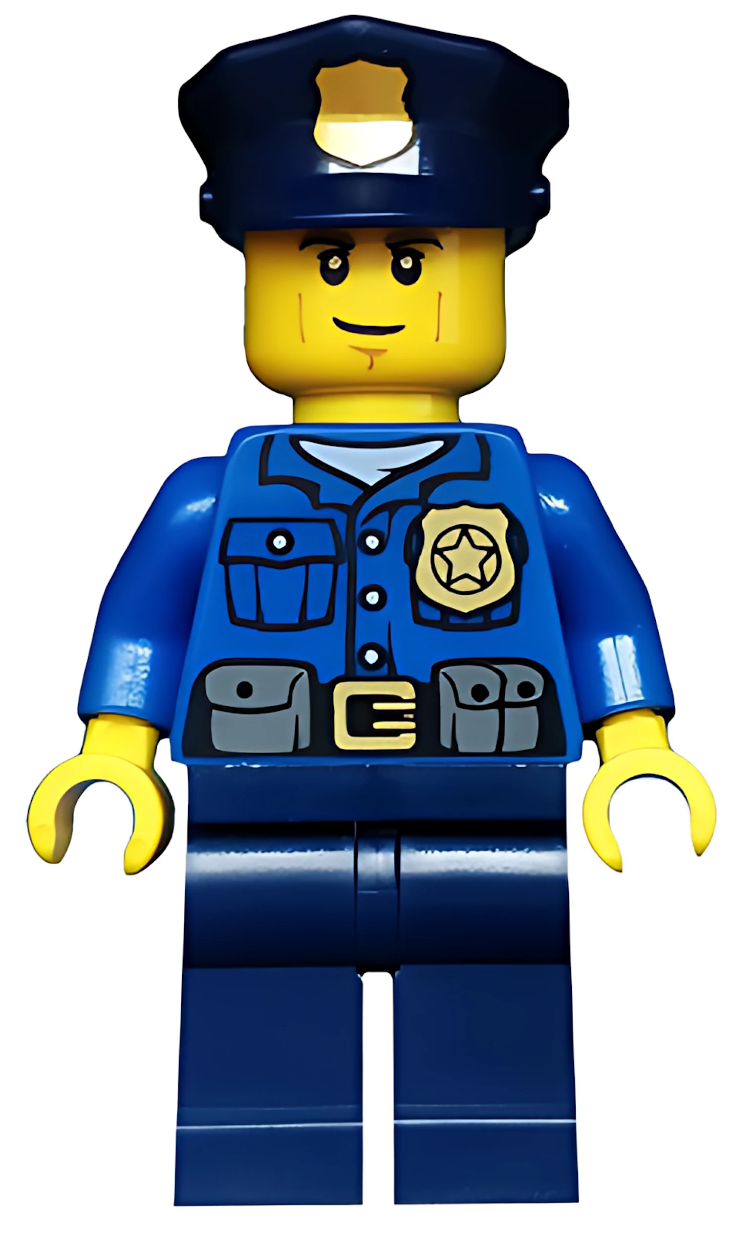 Минифигурка Lego Police - City Officer, Gold Badge, Police Hat, Cheek ...