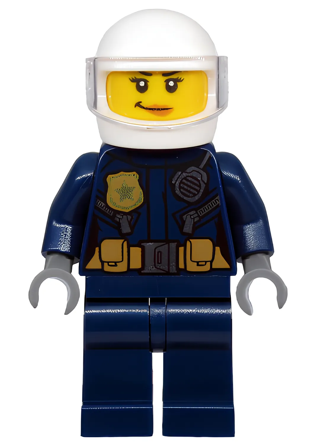 Минифигурка Lego Police - ATV Driver Female, Leather Jacket with Gold ...