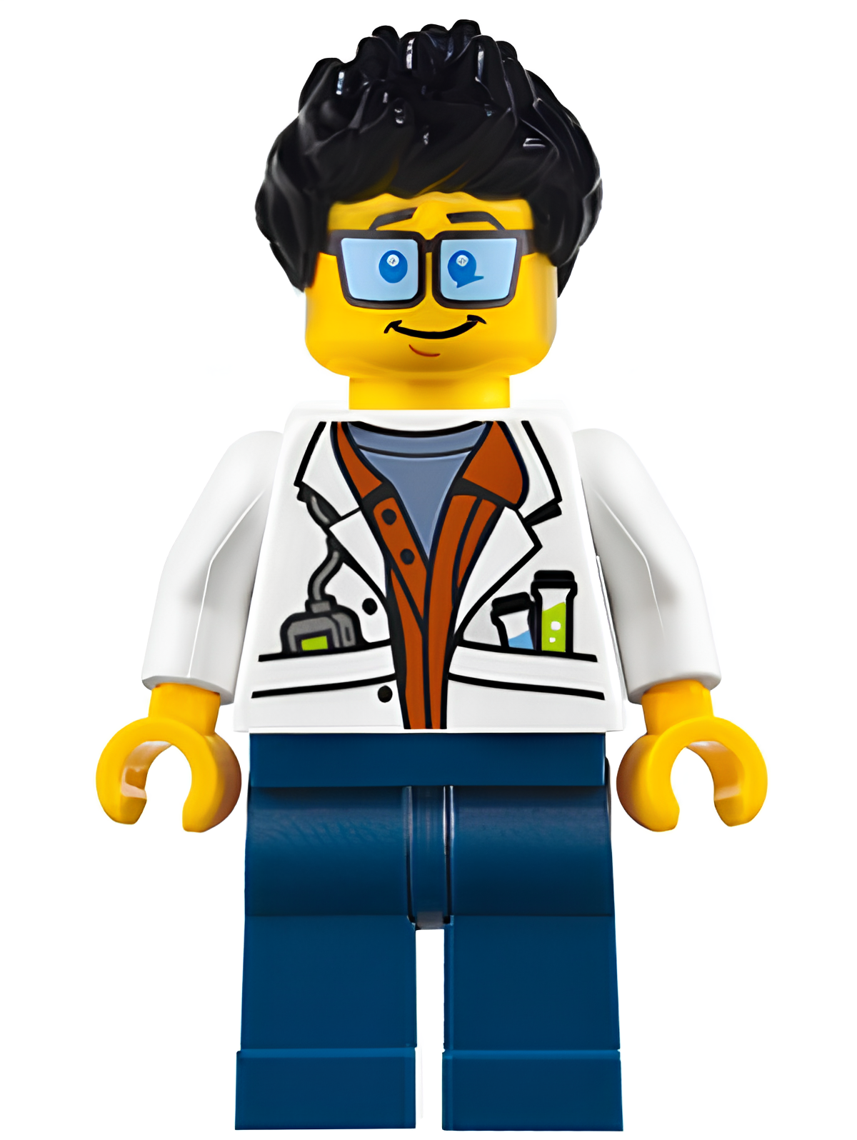 Минифигурка Lego City Jungle Scientist - White Lab Coat with Test Tubes ...